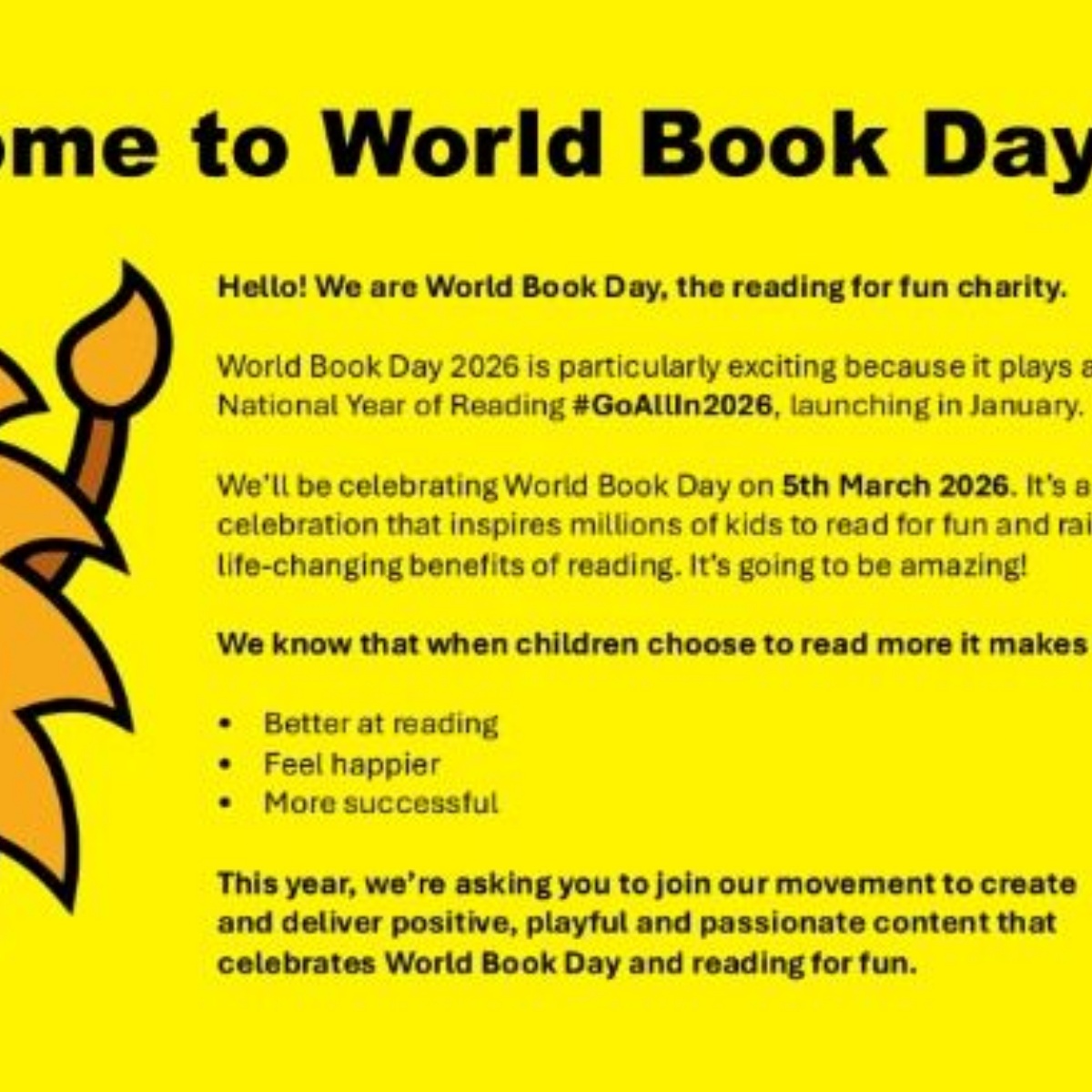 Queensbridge - World Book Day - 5th March 2026